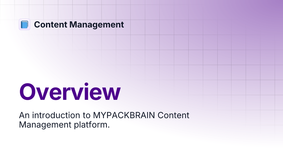 Overview | Content Management